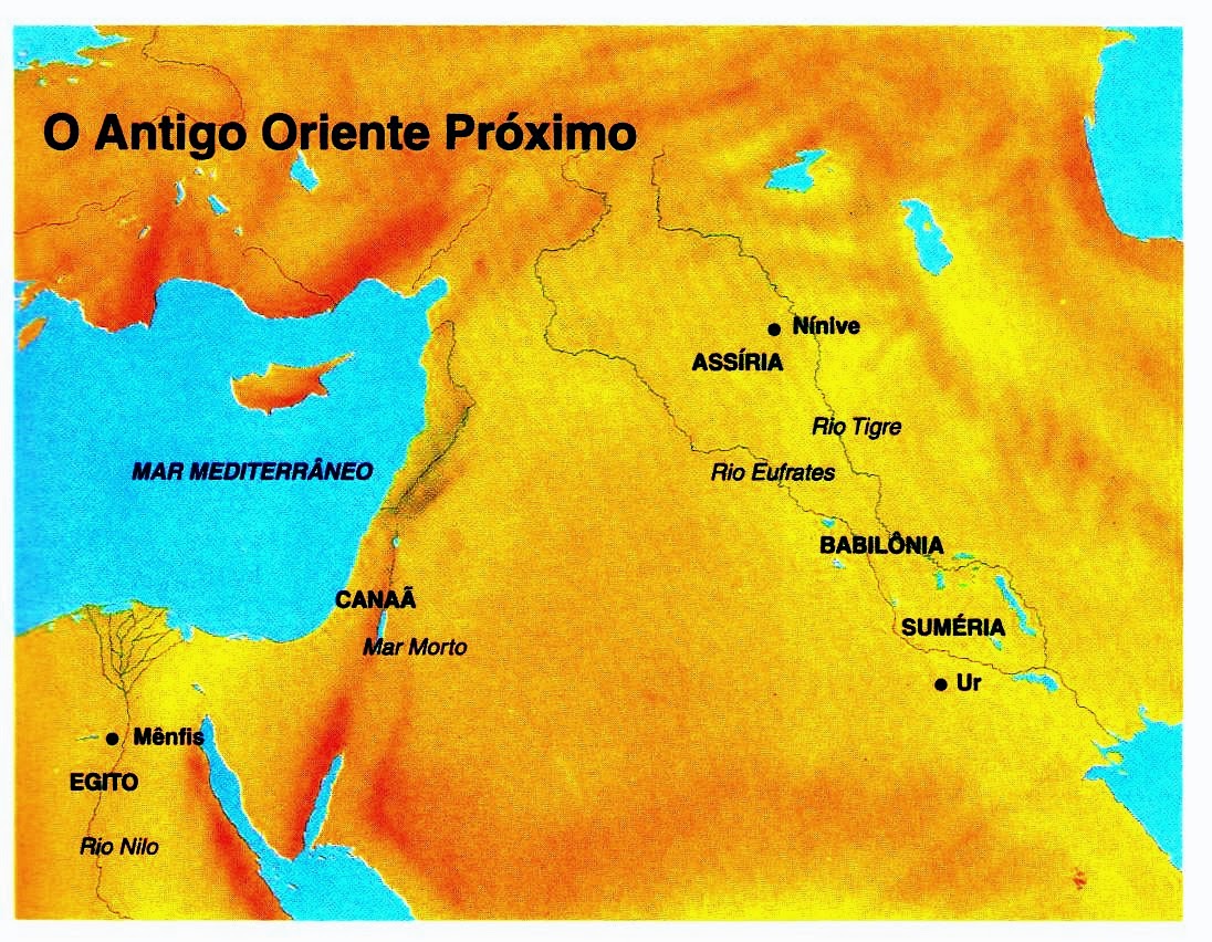 Escola Dominical Infantil: Mapa: O Antigo Oriente Próximo