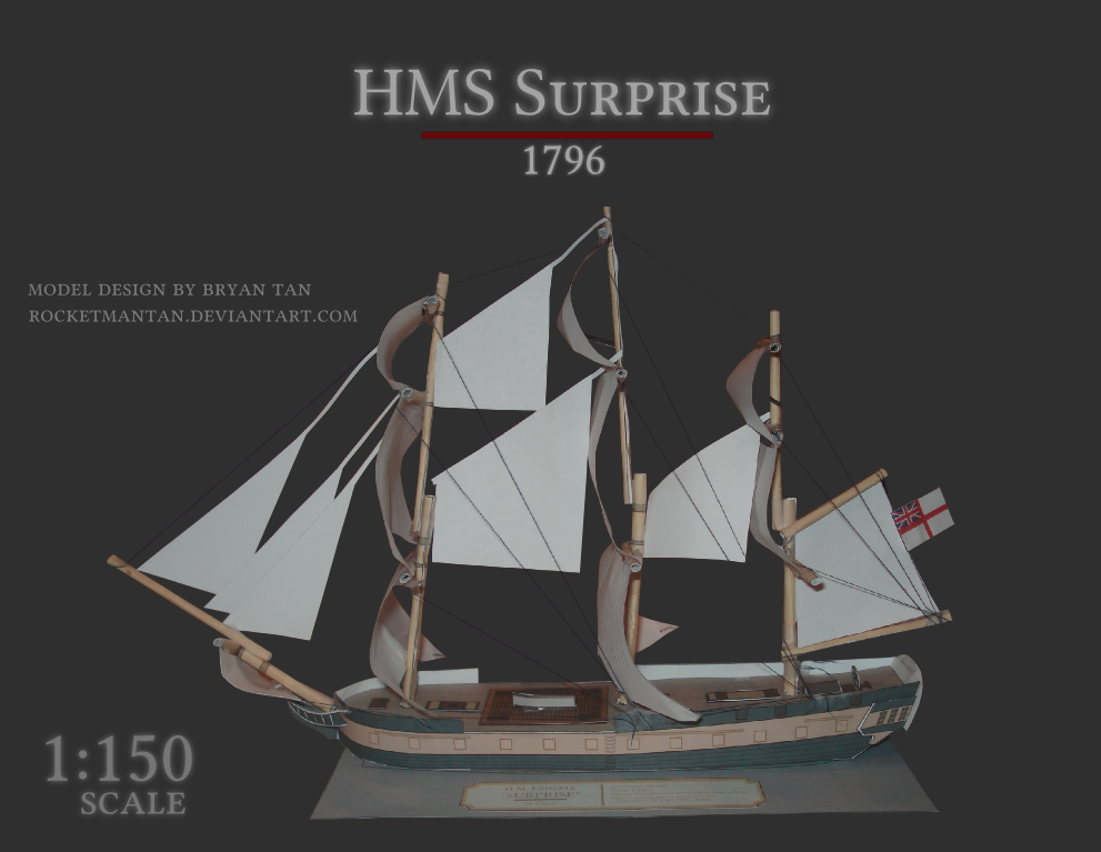 Papercraft -Ship HMS Surprise 1796 - Papercraft4u | Free Papercrafts ...