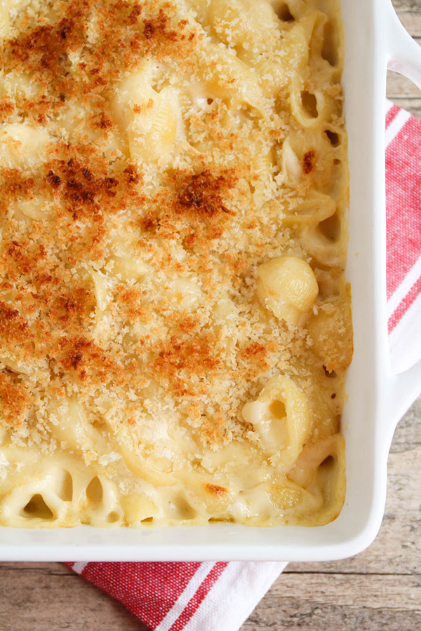 Creamy Baked Shells and Cheese - The Baker Upstairs