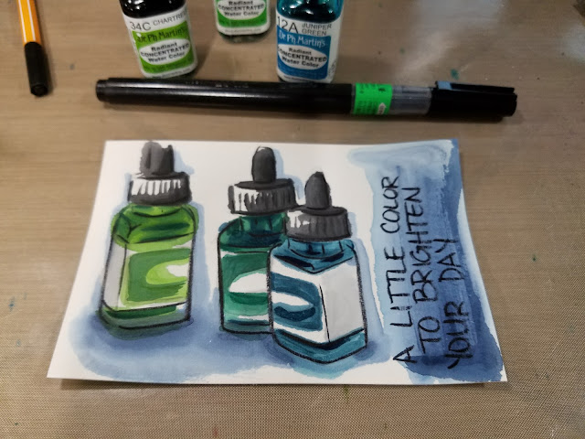 Watercolor Basics: Akashiya Etegami Niso-Kyosen Paper Review and ...