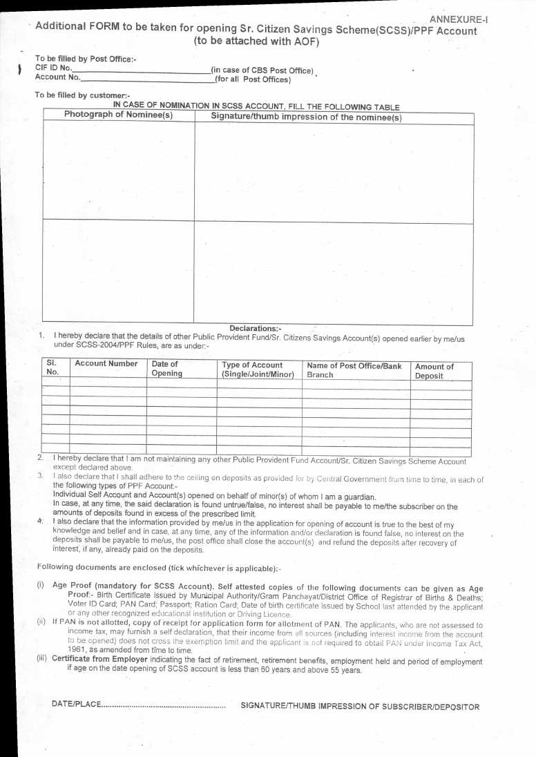 DOP ORDERS: Introduction of Common Account Opening Form (AOF) for CBS ...