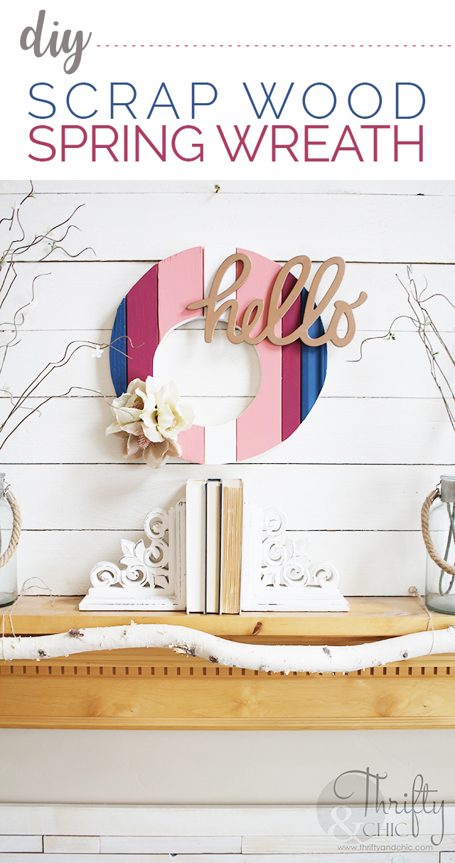 DIY Scrap Wood Spring Wreath