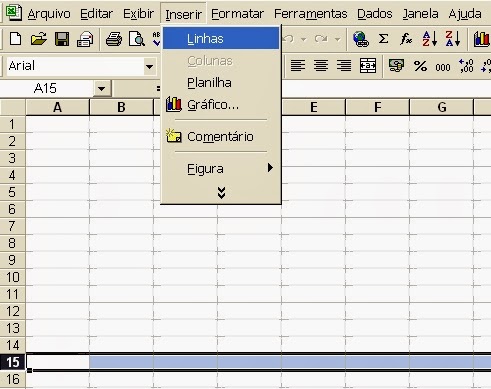 Krony Te©nologia: Inserindo Nova Planilha, Coluna e Linha.
