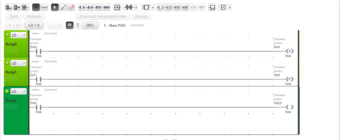 523372 Embedded Systems : week05 : แบบฝึกหัด PLC Ladder diagram