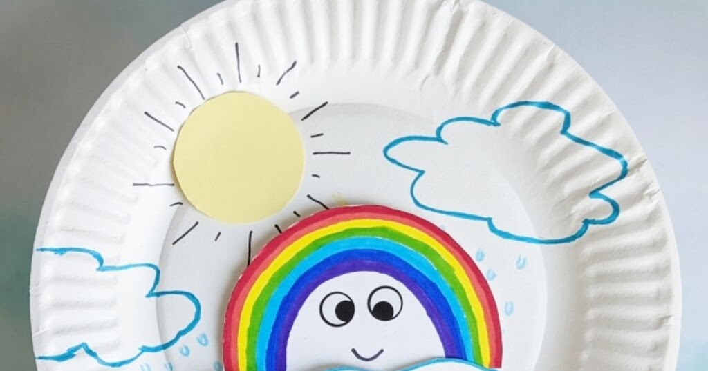 Rainbow Formation Paper Plate Craft - The Joy of Sharing