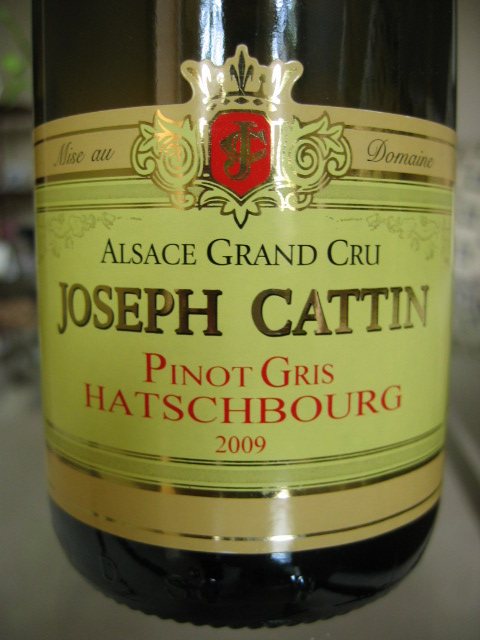 Joseph Cattin Hatschbourg Pinot Gris 2009 (Alsace) - Wine Review