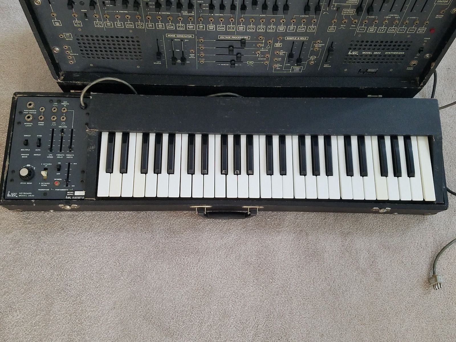 MATRIXSYNTH: ARP 2600 SN 26843 with 3620 Keyboard SN 36782R