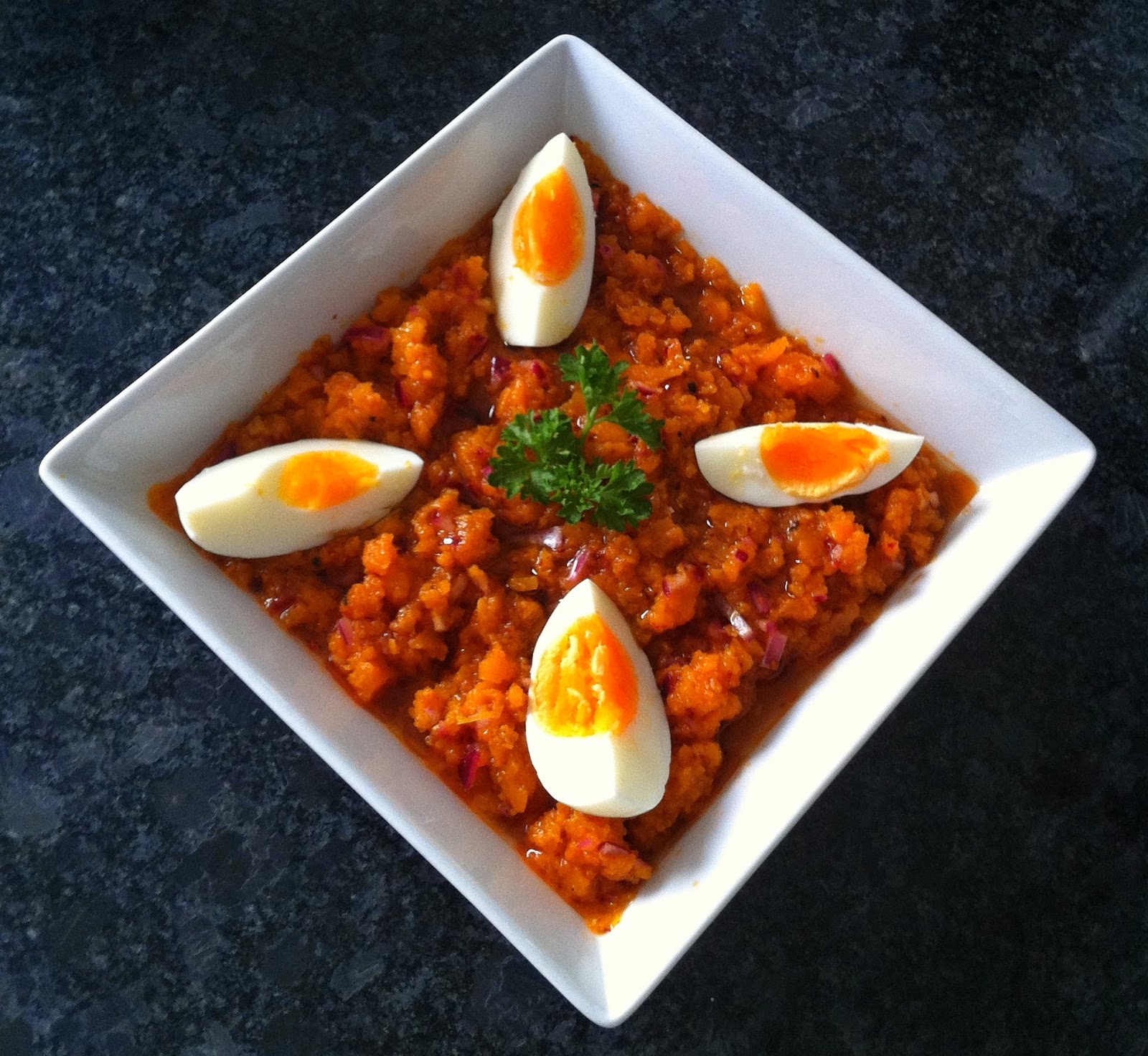 Slatet Omek Houria (Salade de purée de carottes) - Cuisine Tun