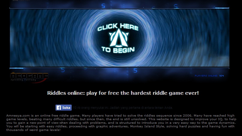 List of Riddle Games... (SUPER LENGKAP) Part 1 ~ Blue Light