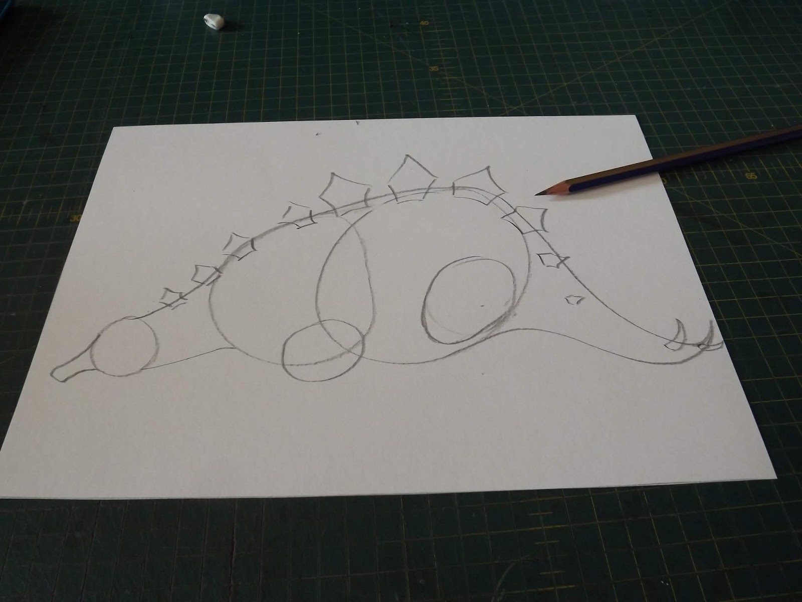 A Pretty Talent Blog: How to draw: A Stegosaurus
