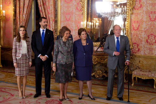Spain Royal Family receives Brazilian President Dilma Rousseff at the ...