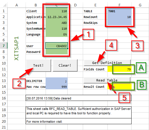 Excel & Word SAP tools: XITSAP1 - Excel SAP table extractor