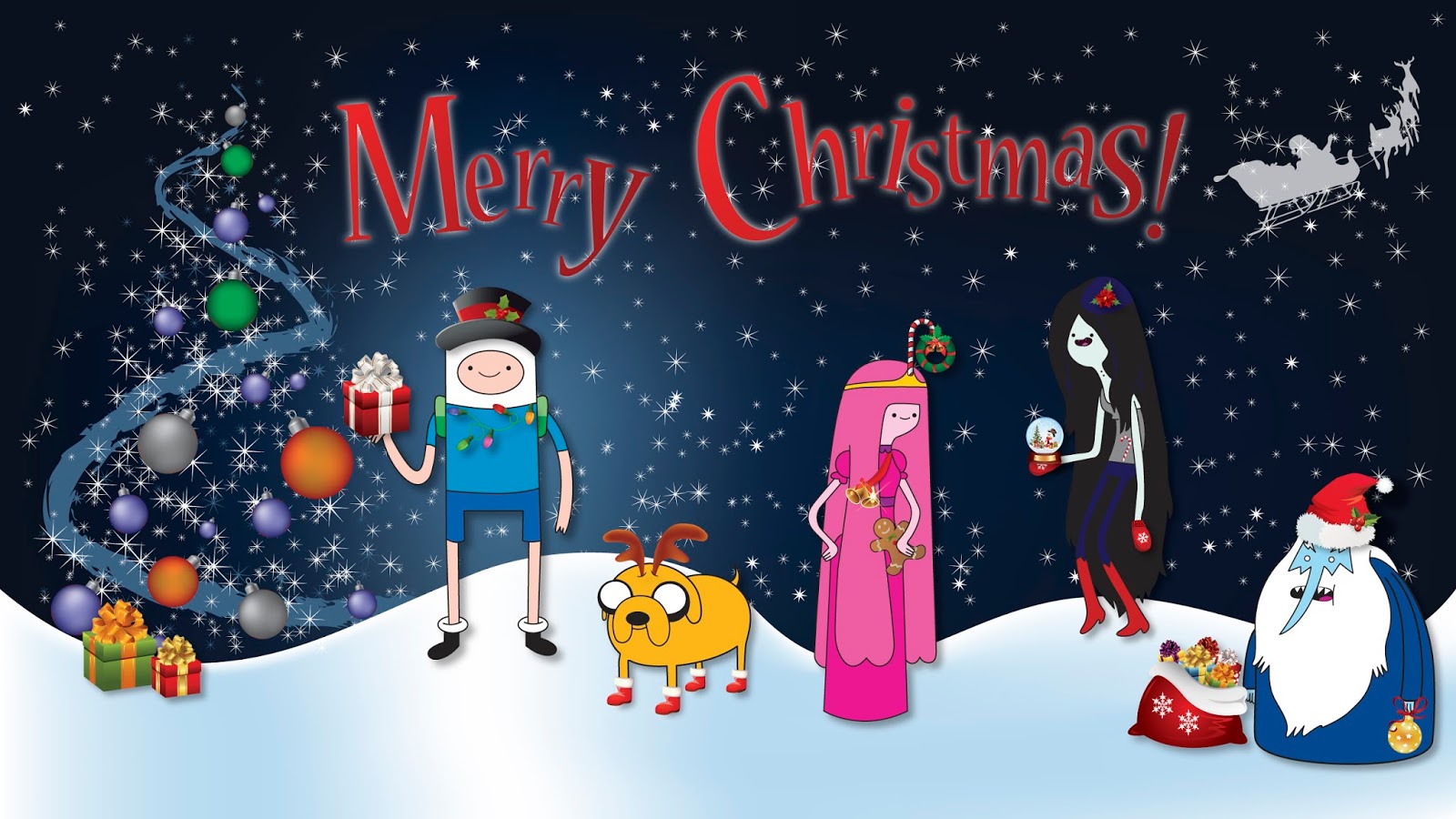 Merry Christmas, Božićna čestitka za djecu ~ 2560x1440 pozadine za desktop