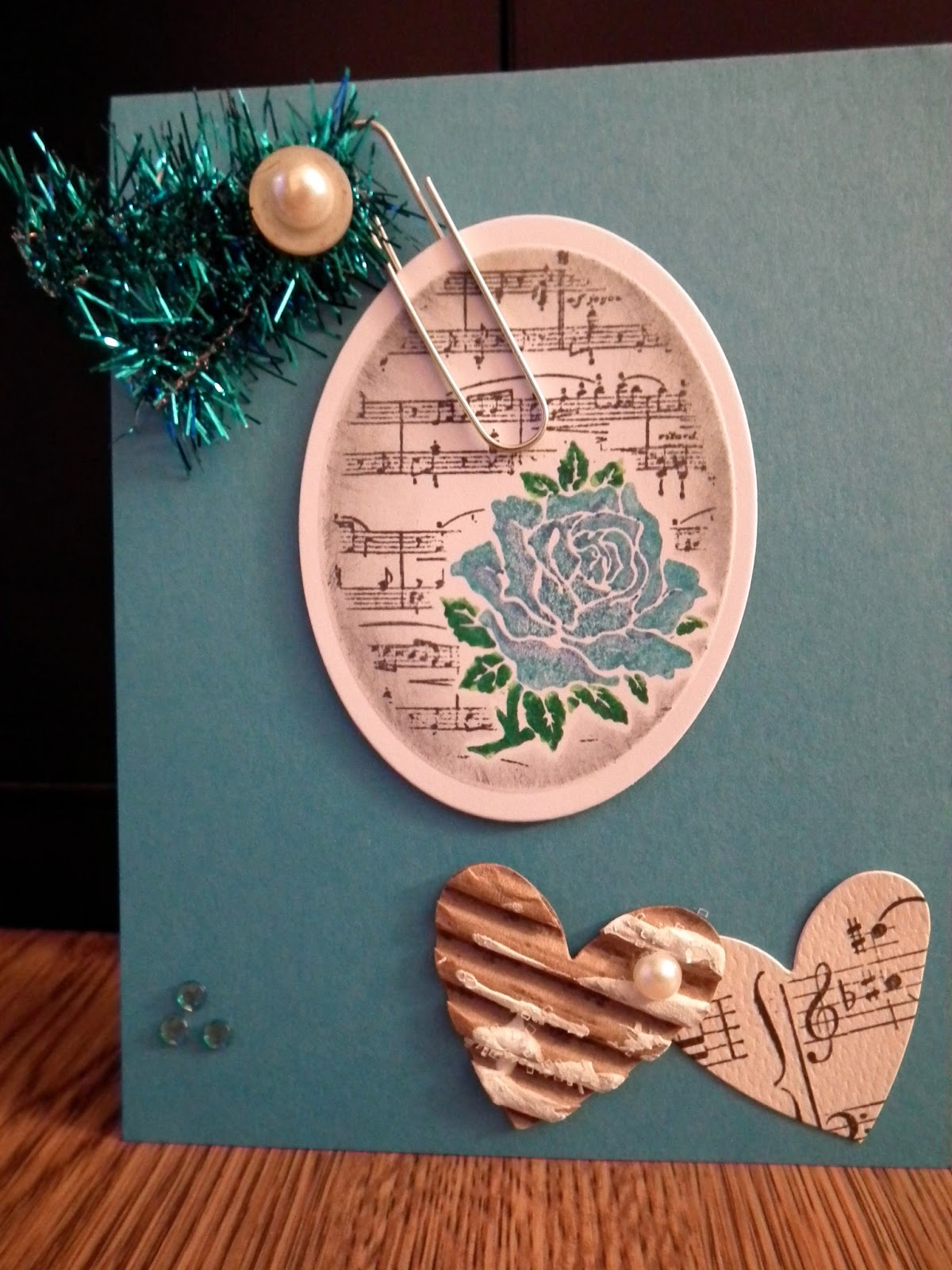 Crafty Card Tricks: Blue Rose Card