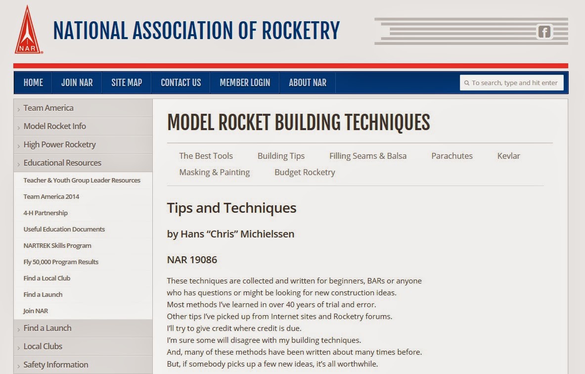 Model Rocket Building: Model Rocket Building Techniques - NAR Website