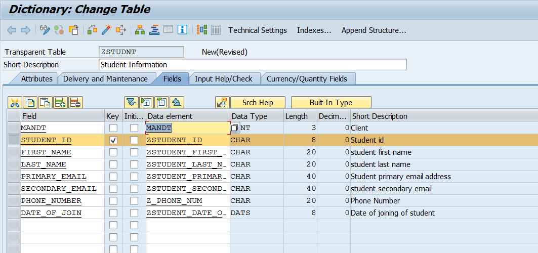 Programming for beginners: ABAP: Database Table