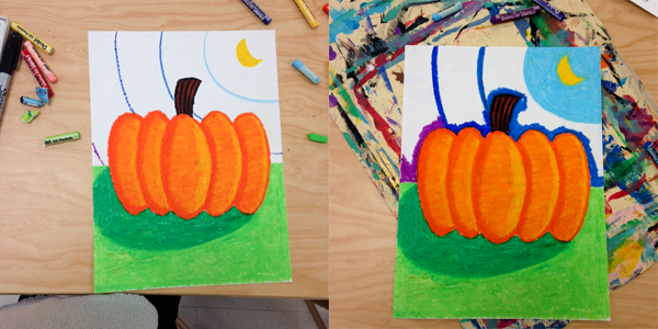 Artsy Blevs: Fall Pumpkin Art Lessons | Color Value and Secondary Colors