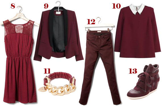 Entre mil tacones: El color burdeos