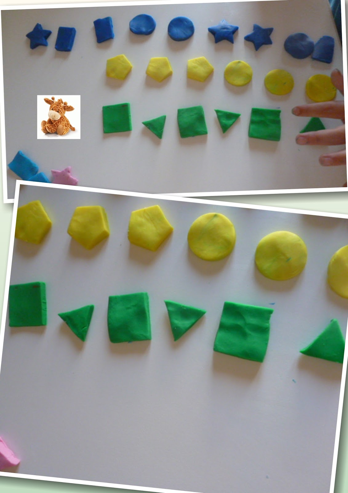 La jirafa: 271 - Figuras geométricas de plastilina