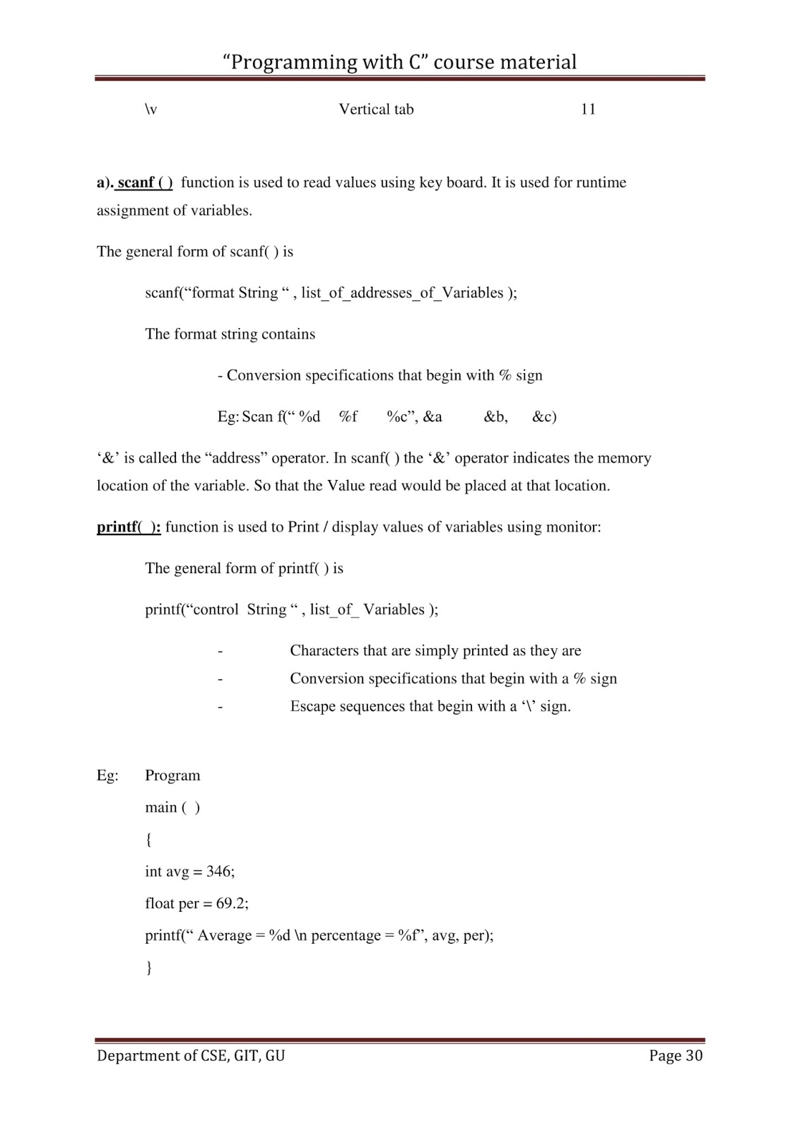 Dr. Mrinal Paliwal Blog: Basic Program Structure and Operators