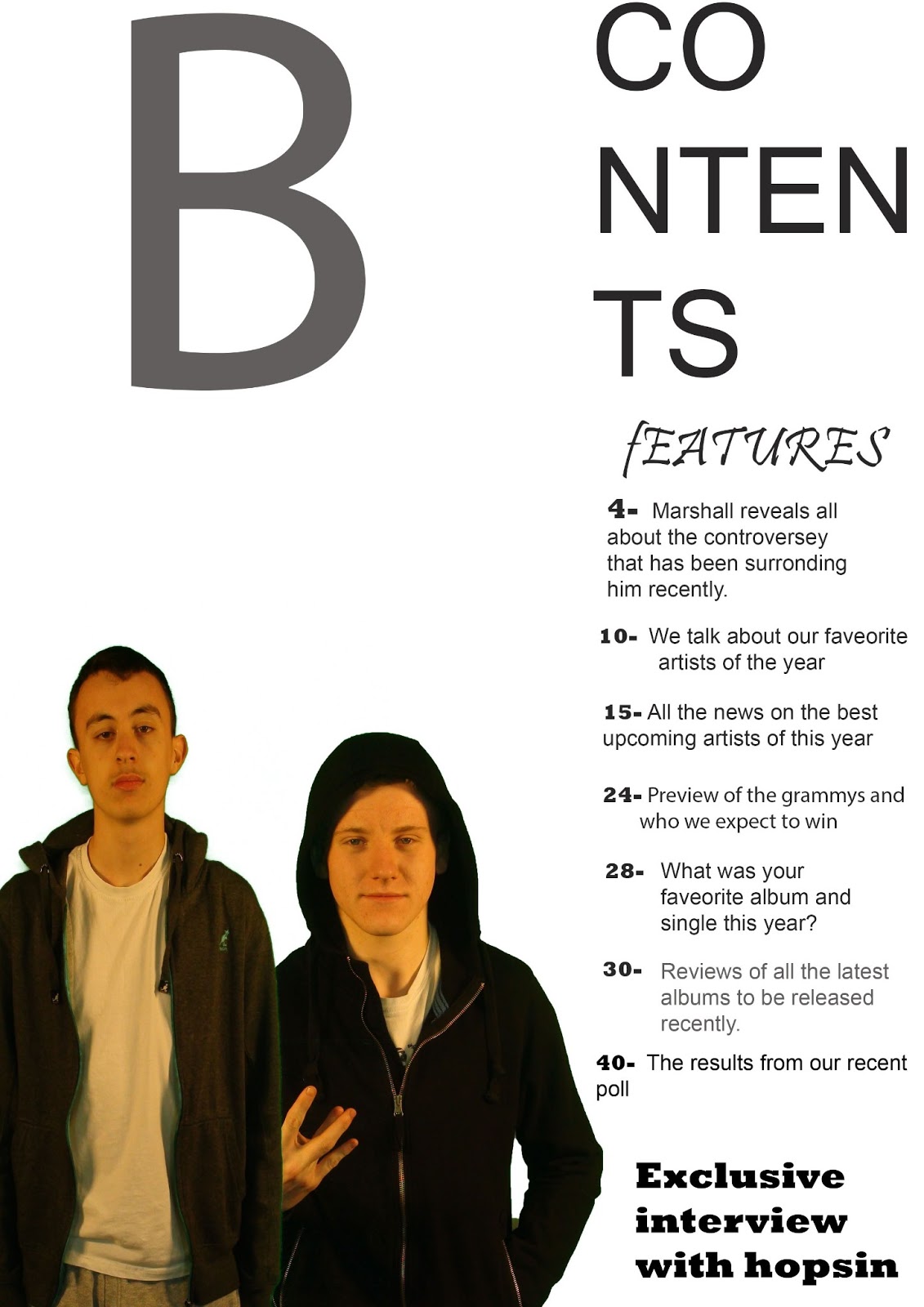 lukes media blog: Contents page rap magazine updated