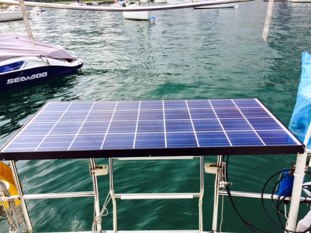 Harbor: Solar Panel On Stern Pulpit