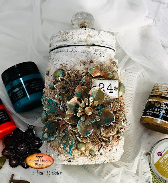 Anat Weksler: Altered Mixed Media Jar Video Tutorial