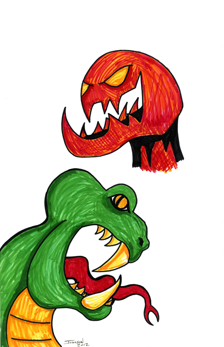 Ahhh! Monsters: Red Demon and Snake Man