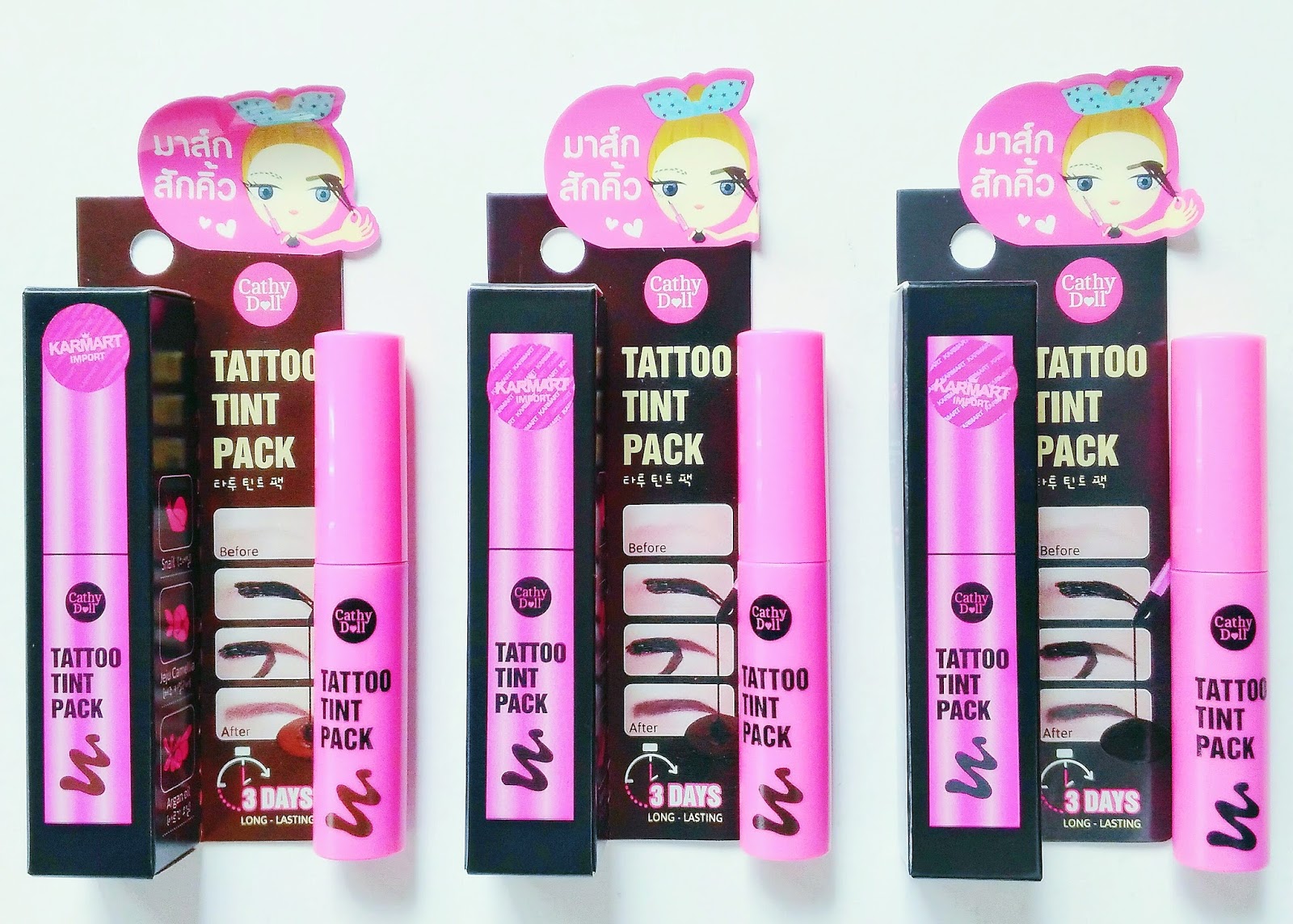 Lucky Citrine: Cathy Doll Tattoo Tint Pack & Realbrow 4D Tattoo Tint