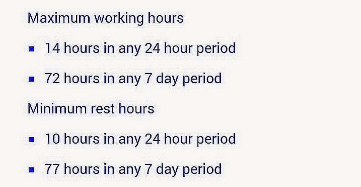 Seafarer's Place: Hours of Work And Hours of Rest for Seafarers