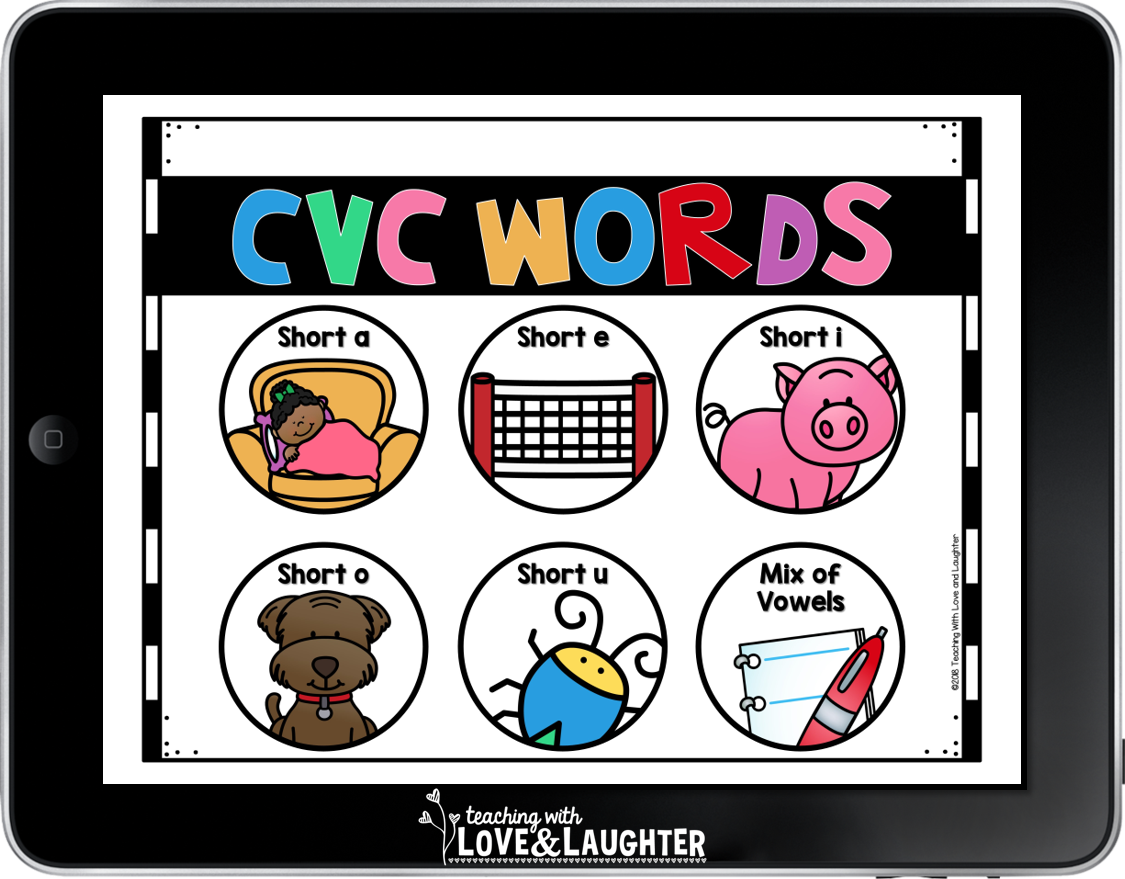 Teaching With Love and Laughter: CVC Words Digital Resource