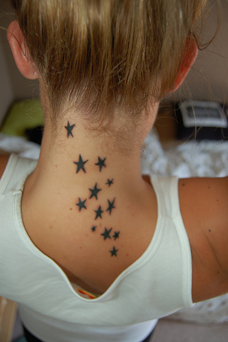Tattoo Style: tattoo stars on neck
