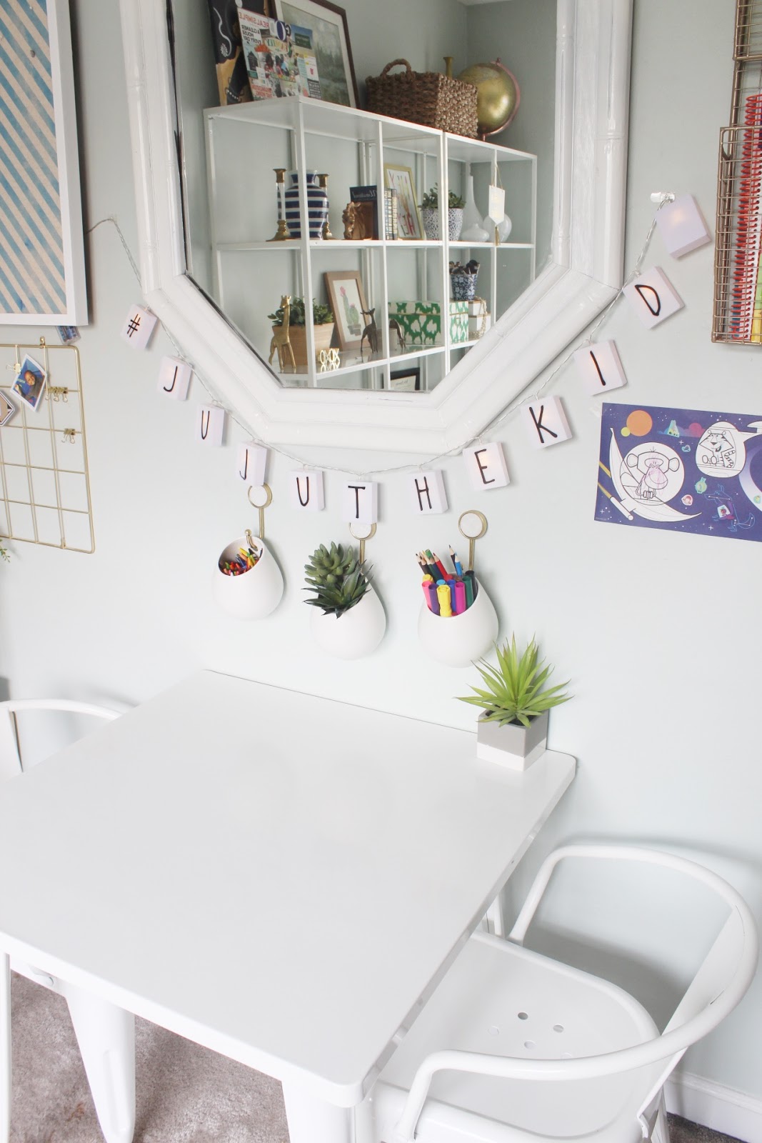 Shared Kids Homework and Art Station in Home Office - Live Pretty on a ...