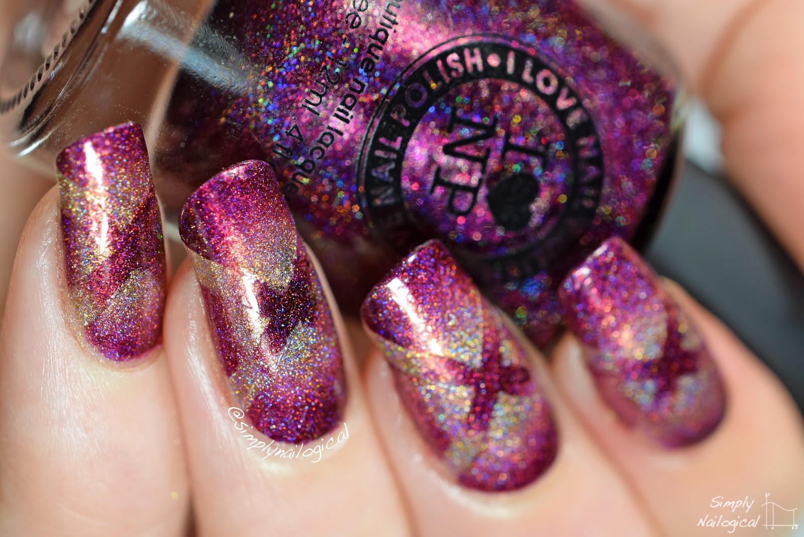 Simply Nailogical: Fall-toned holo reciprocal X round gradient