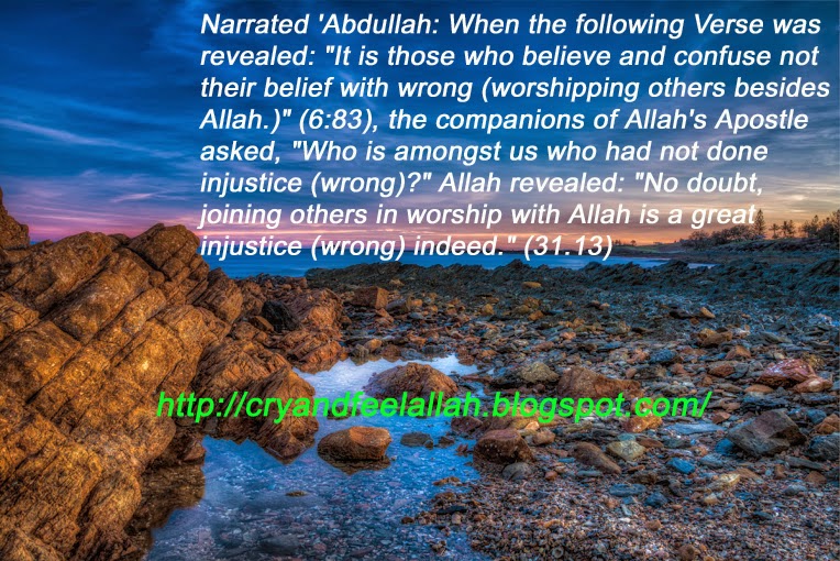 Hadith: worshiping others beside Allah is great sin