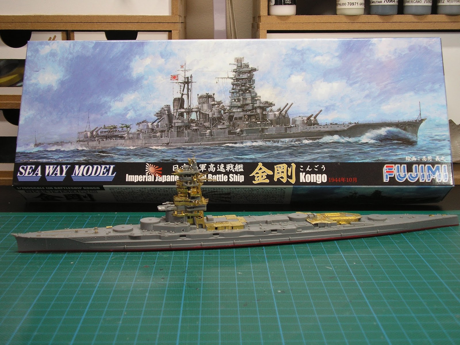 Mikrokosmos: IJN Kongo Fujimi+Veteran models detail set 1/700 scale.