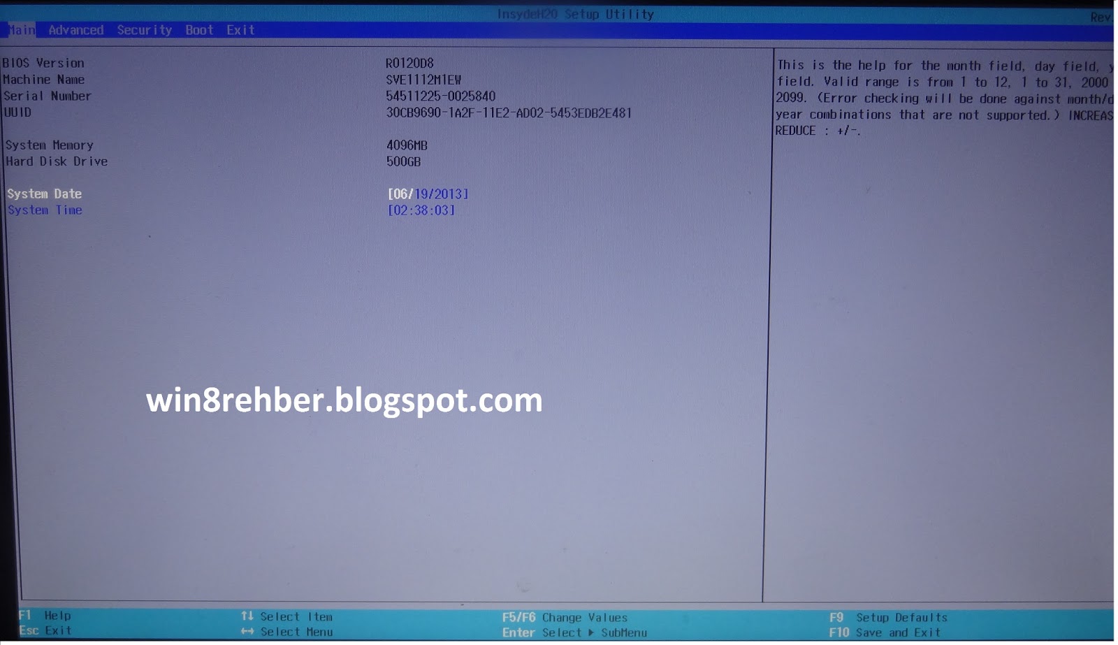 windows 8 Bios a Nasıl girilir ~ windows 8