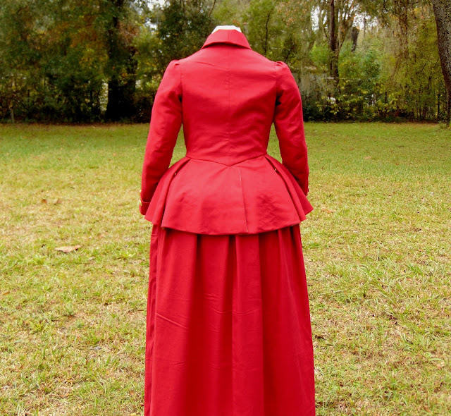 The Antique Sewist: JP Ryan Riding Habit - Red Linen