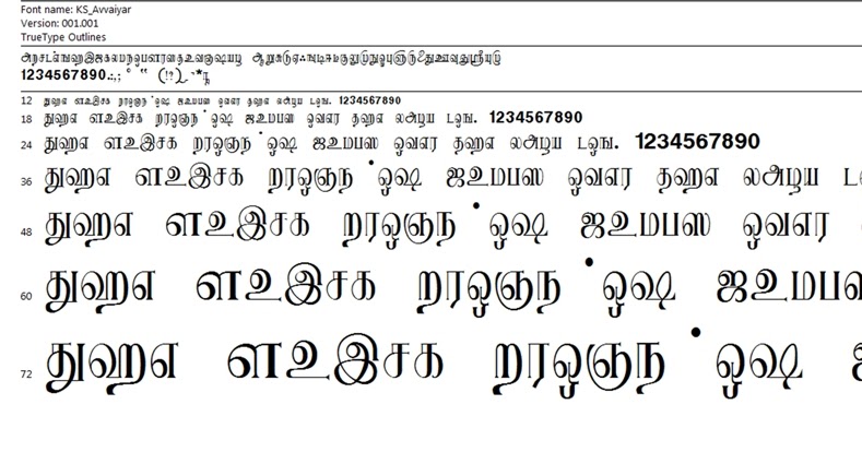 Vanavil avvaiyar bold tamil font free download - jafnd