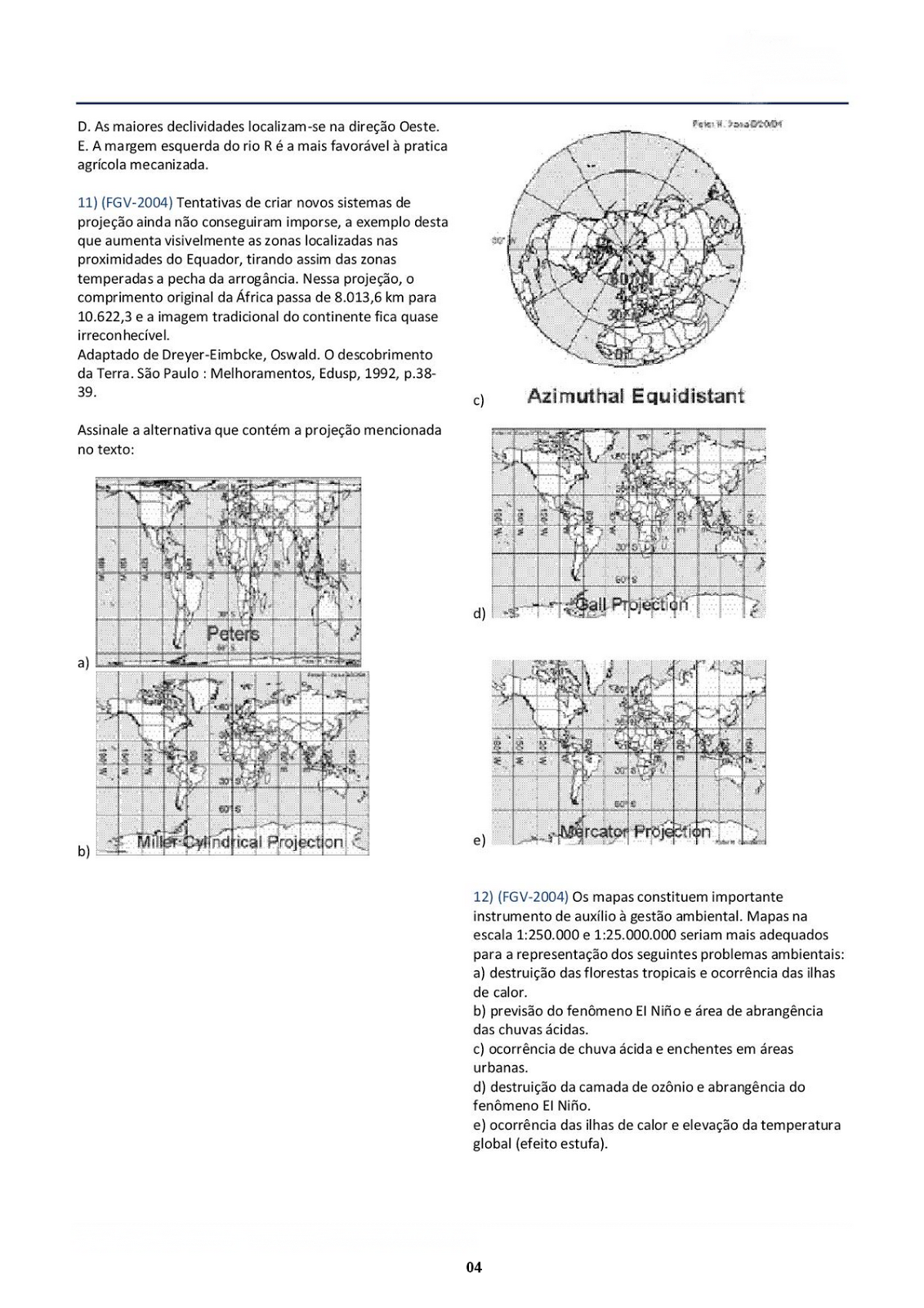 Atividades Sobre Cartografia 3 Ano - LIBRAIN Atividades Sobre Cartografia 3 Ano - LIBRAIN