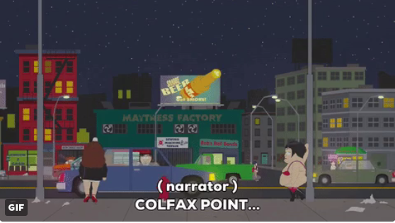 Colfax Avenue: Colfax Point on South Park Colfax Avenue: Colfax Point on South Park