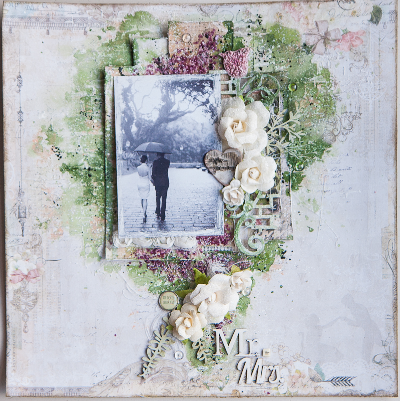 Blue Fern Studios: A Love Story - Mixed Media Layout Tutorial