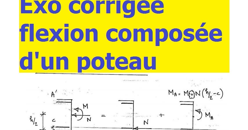 Exercice corrigée flexion composée d'un poteau