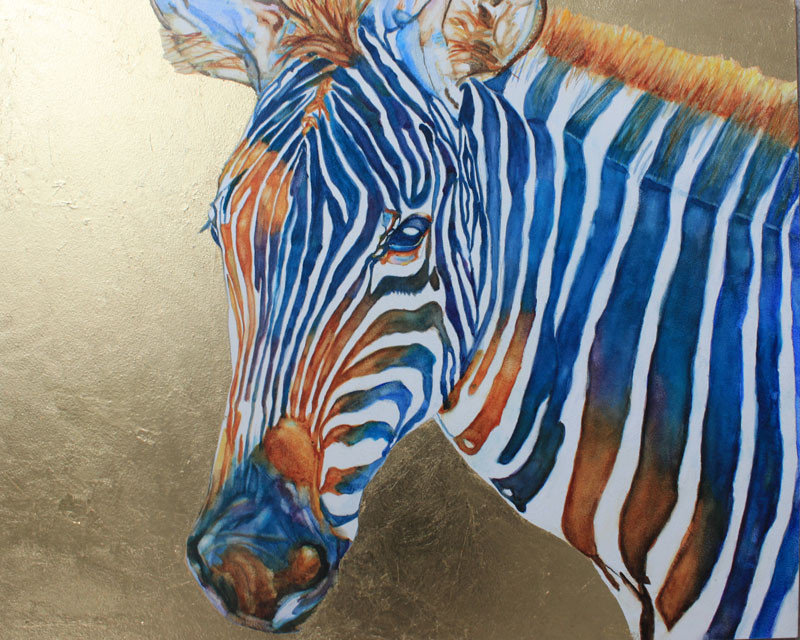 Christiane Kingsley's Art: "Colorful Zebra"