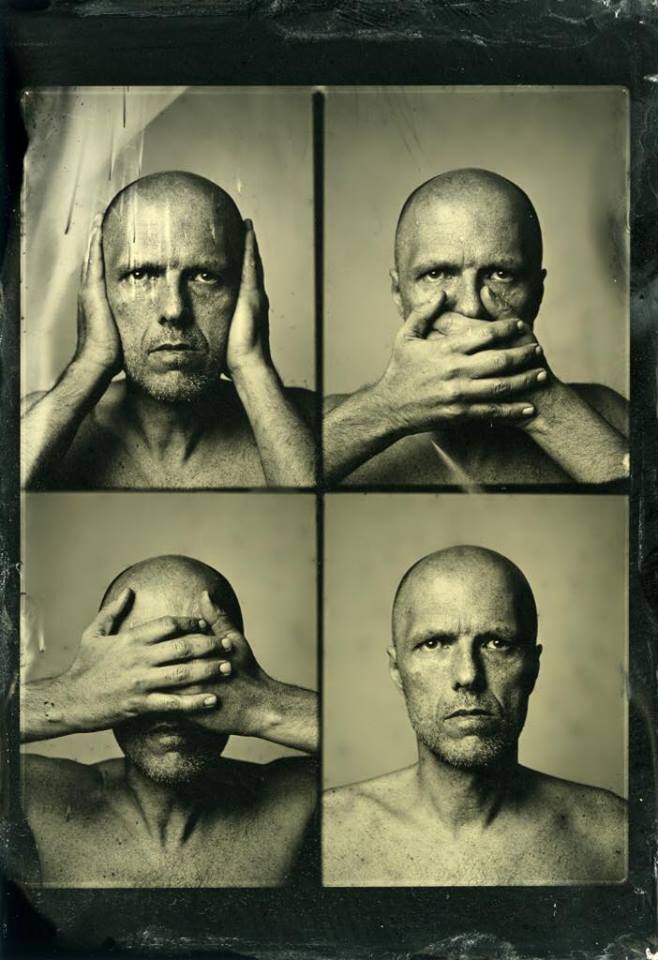 Collodion wet plate passport photos done with an old polaroid camera ...