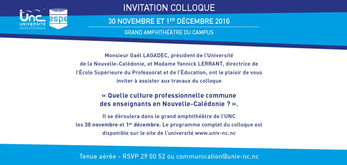 APE du LYCEE LAPEROUSE: Invitation au colloque du l'UNC