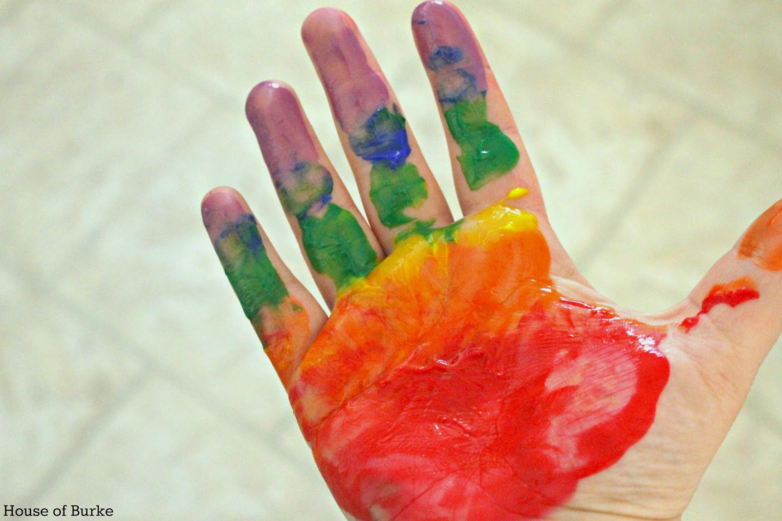 House of Burke: Rainbow Handprint Craft