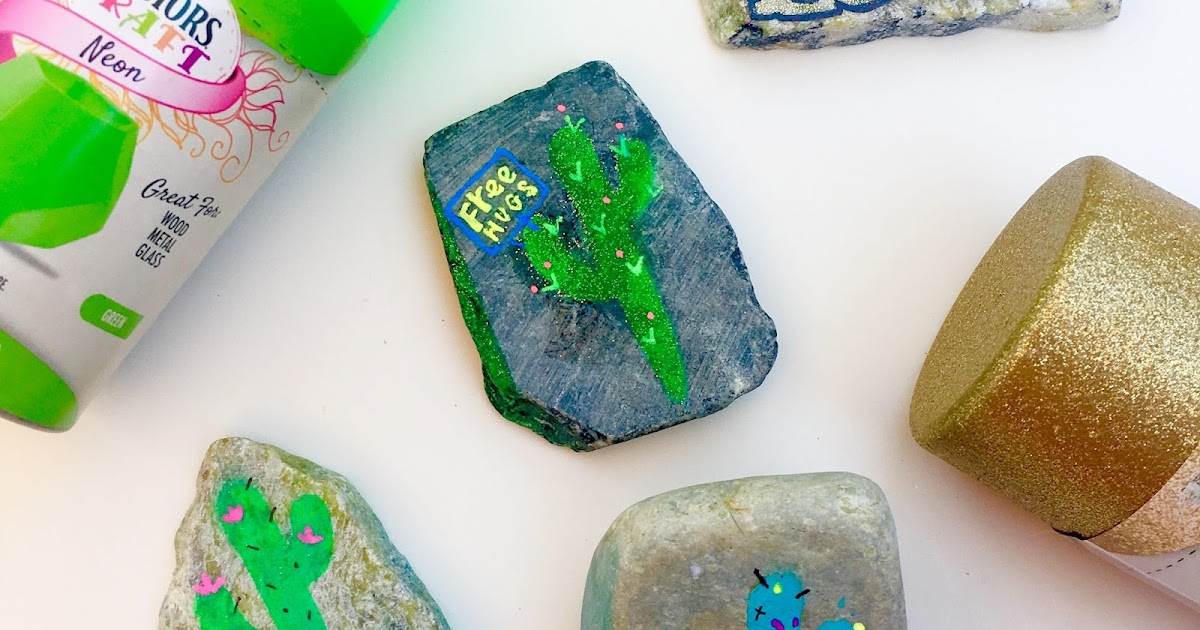 Spray and stencil for rocks