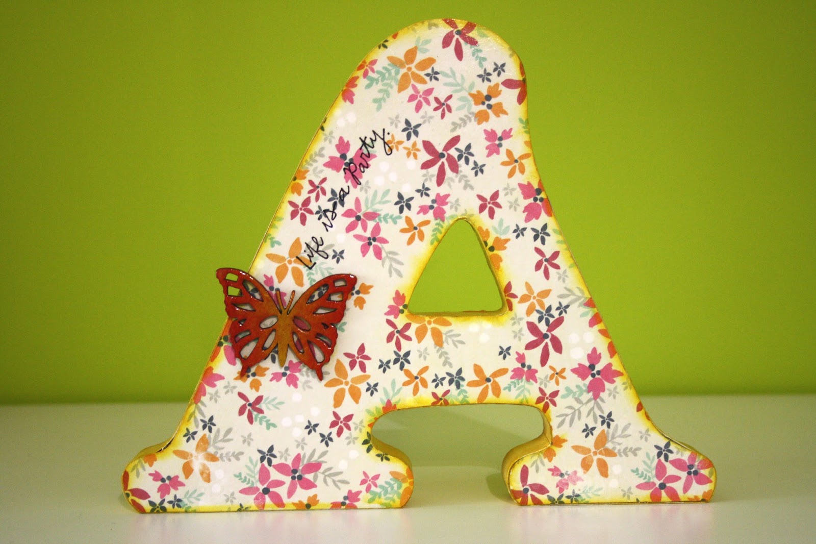 CocinaArt: Vídeo tutorial de letras decoradas con papel de scrapbooking