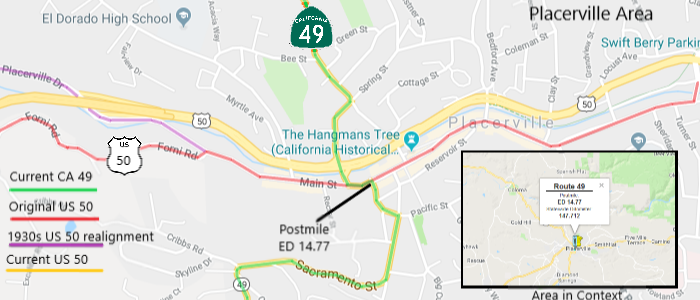 California State Route 49, The Golden Chain Highway (CA 16 north over ...